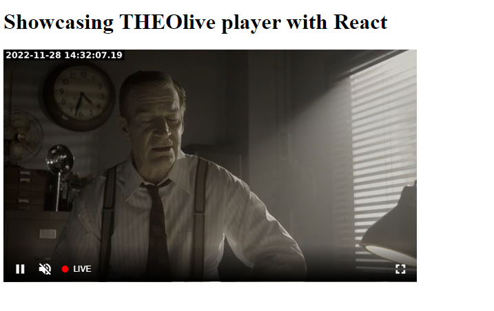 GitHub - THEOplayer/theolive-react-sample: Sample React application using THEOlive